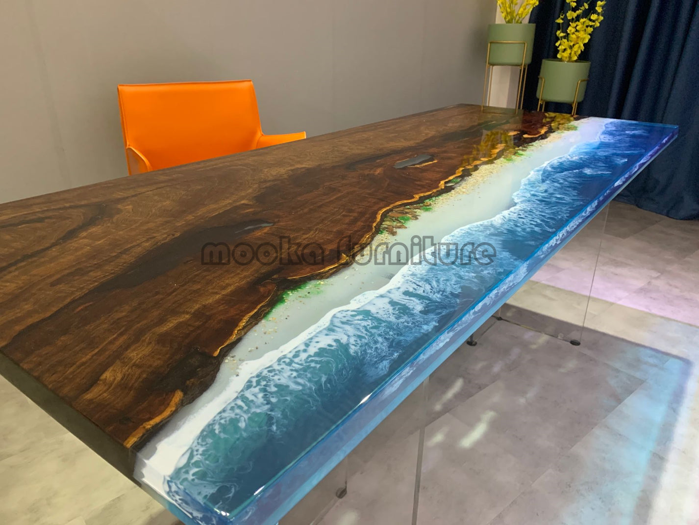 Resin Wood Dining Table – MOOKA FURNITURE